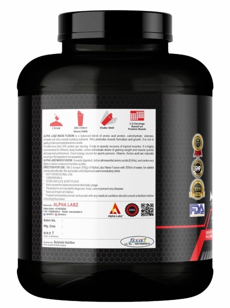 Alpha Labz High Protein & High Carbs Mass Gainer For Muscle Mass Gain ...