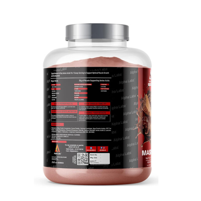 MASS XL High Protein Mass Gainer – Alphalabz